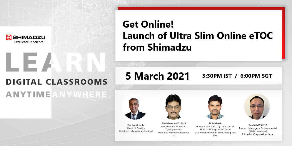 SHIMADZU DIGITAL CLASSROOMS - Get Online! Launch of Ultra Slim Online ...